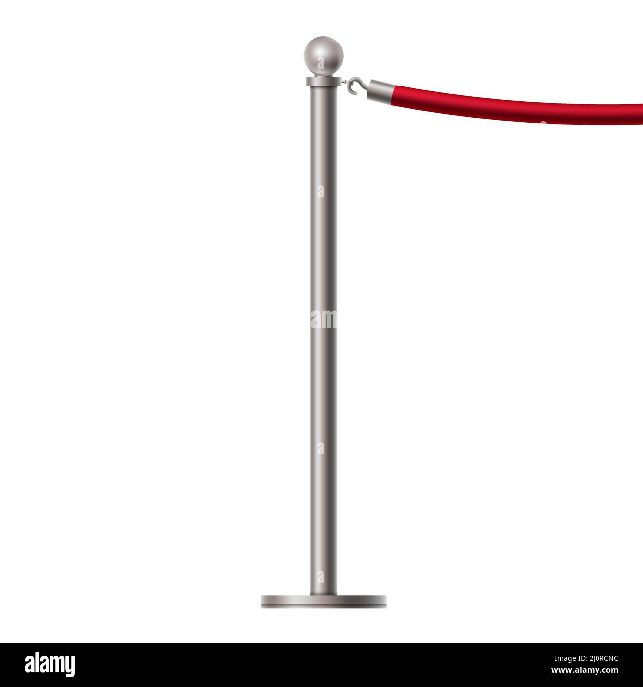 barricade realistic red rope. Vector illustration Stock Vector Image ...