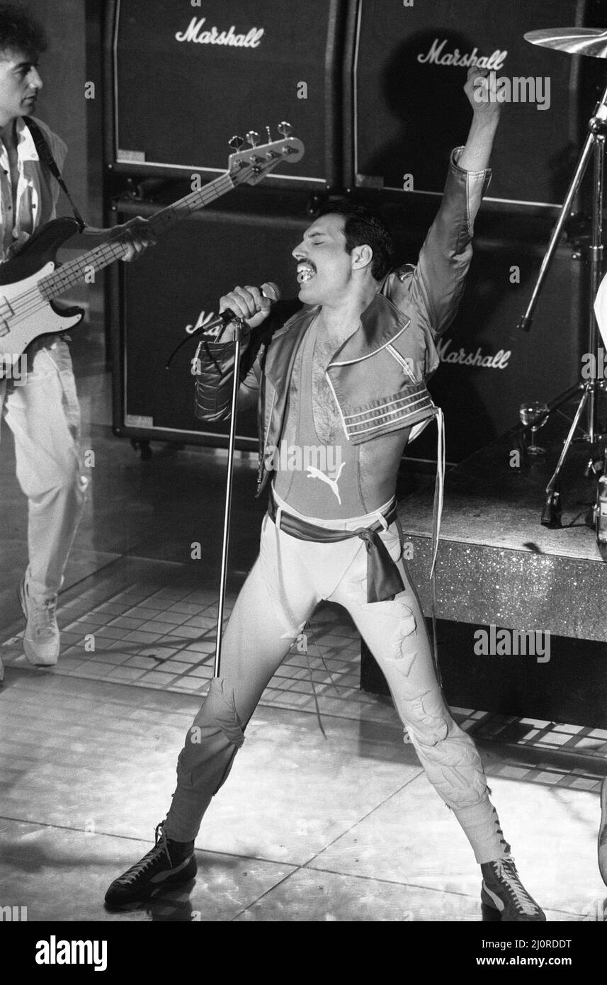 British Rock group Queen performing at the Golden Rose Pop festival in ...