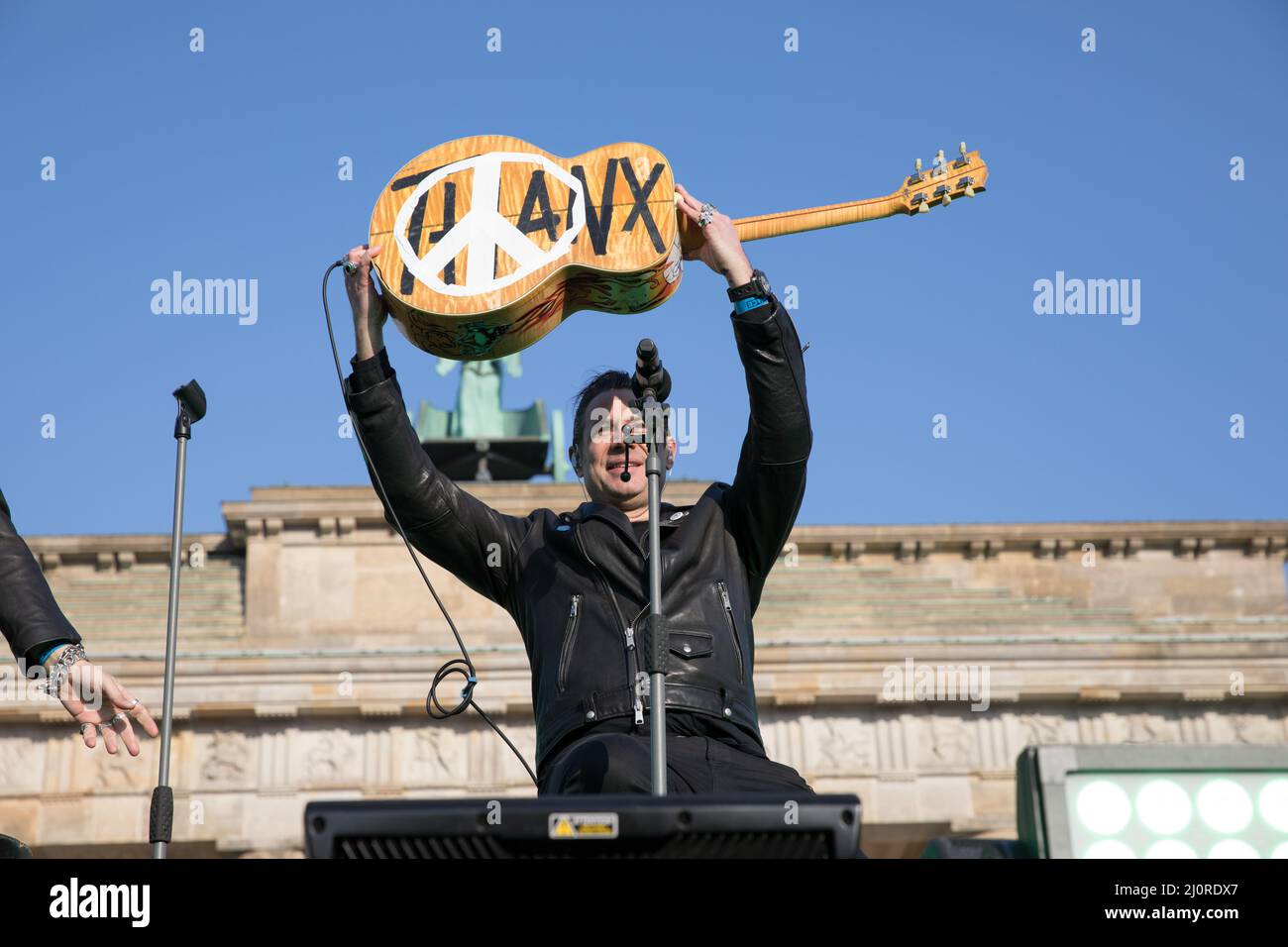 German pop stars are participating in a peace concert in Berlin on ...