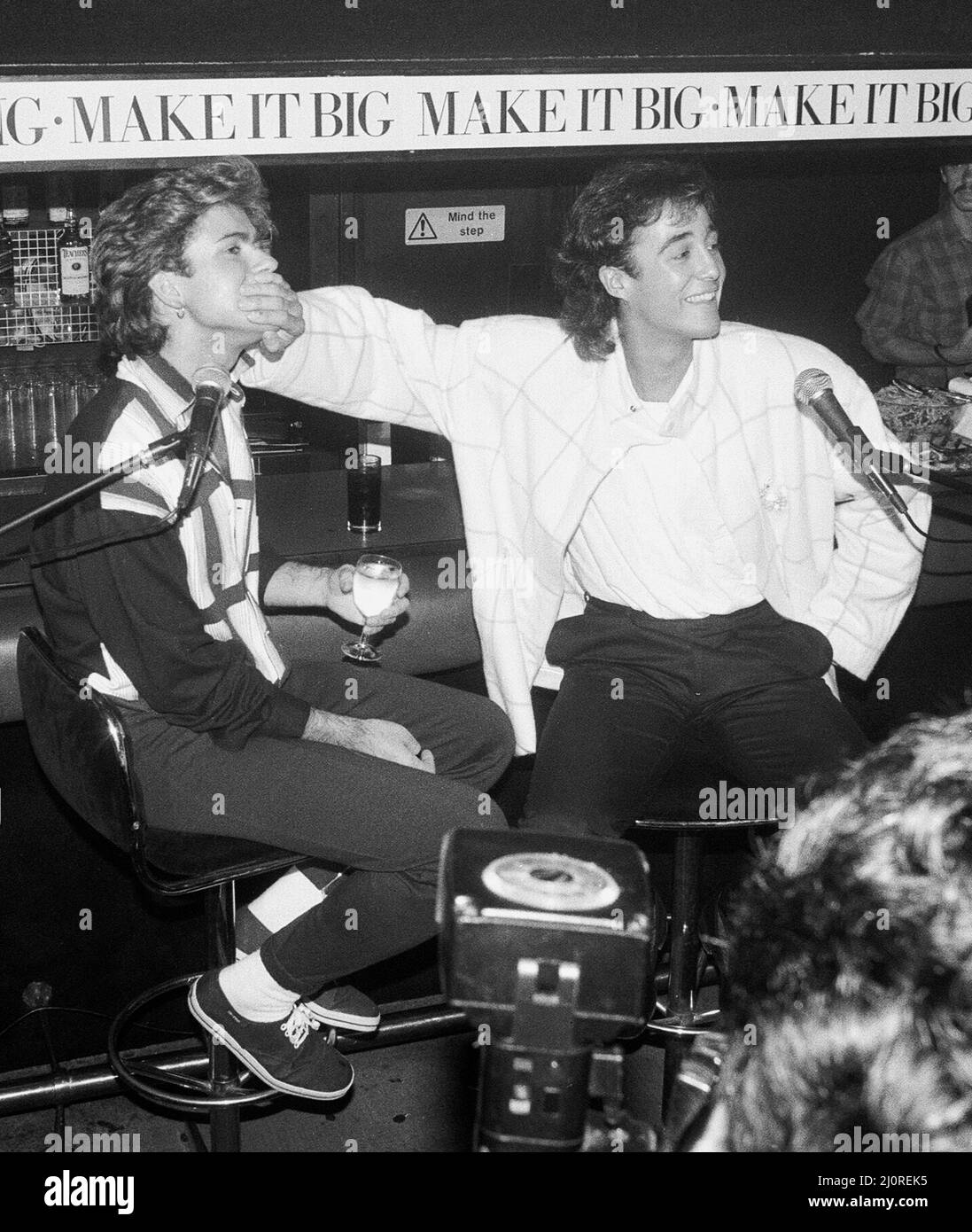 George Michael and Andrew Ridgeley, better known as the pop duo Wham ...