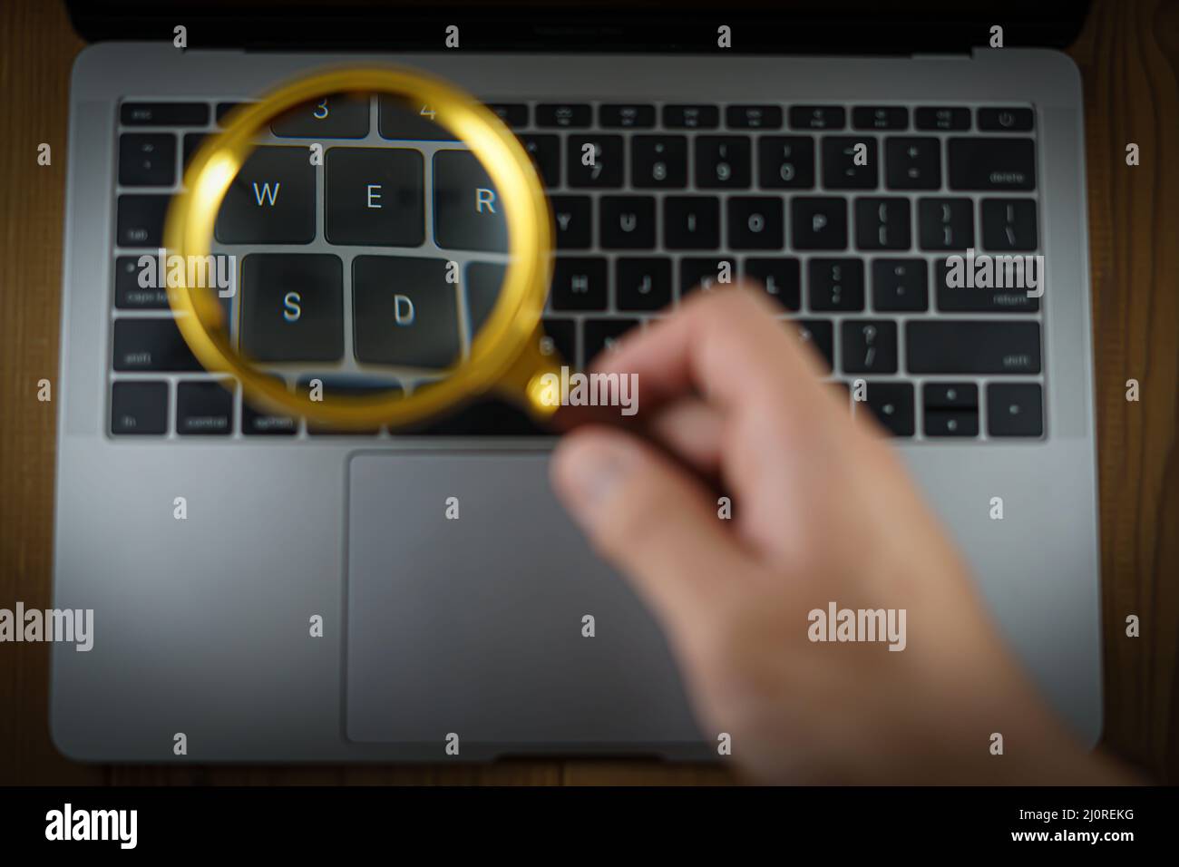 Keyboard image of stylish laptop Stock Photo - Alamy