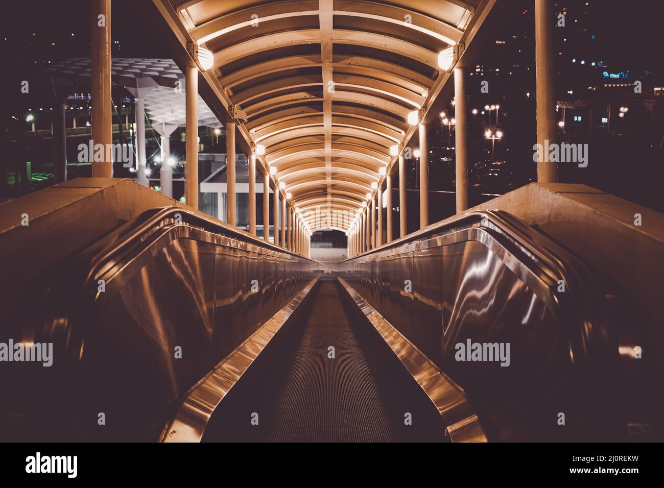 Retro moving sidewalk Stock Photo - Alamy