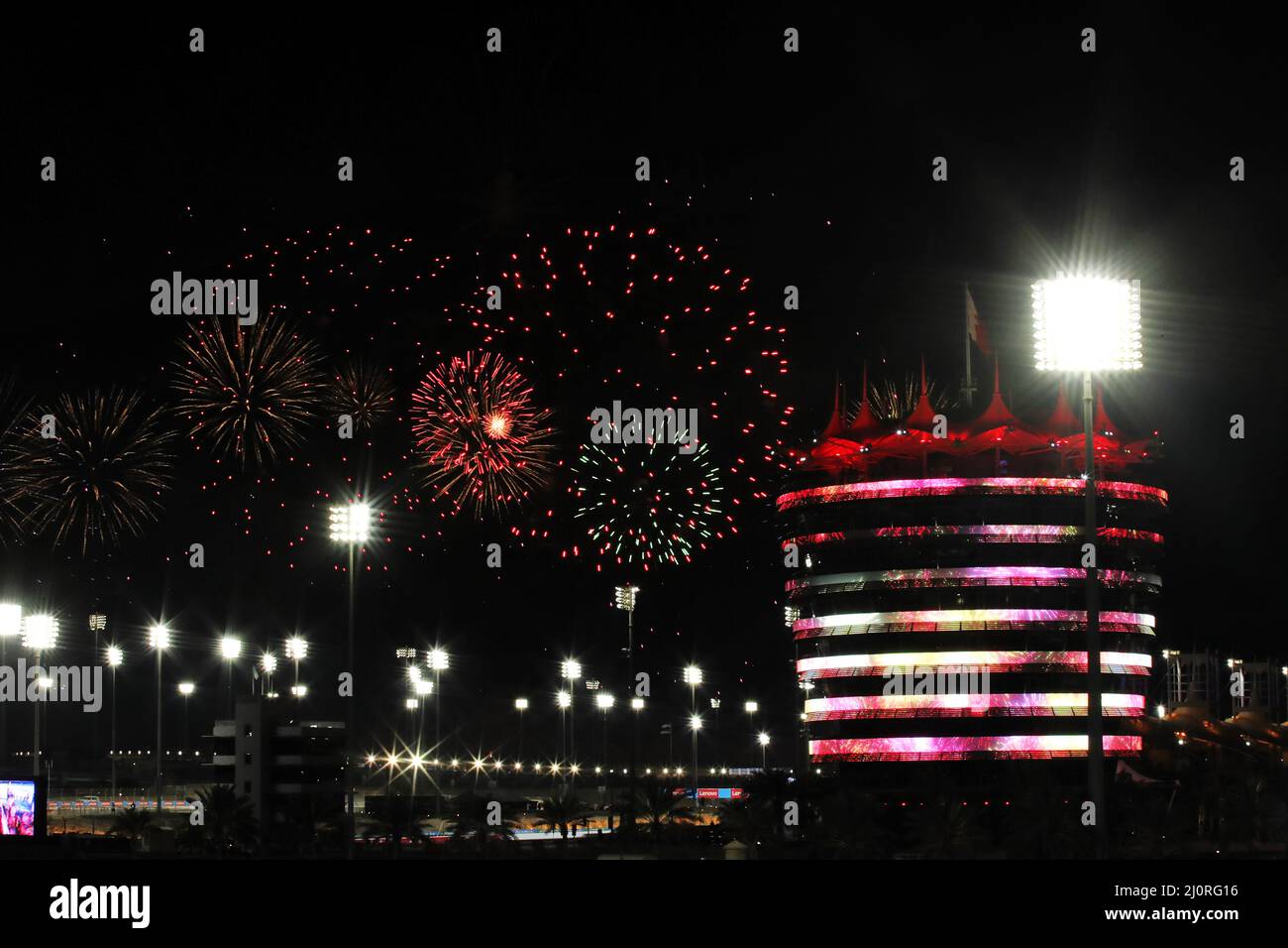 Bahrain formula one race fireworks hi-res stock photography and images ...