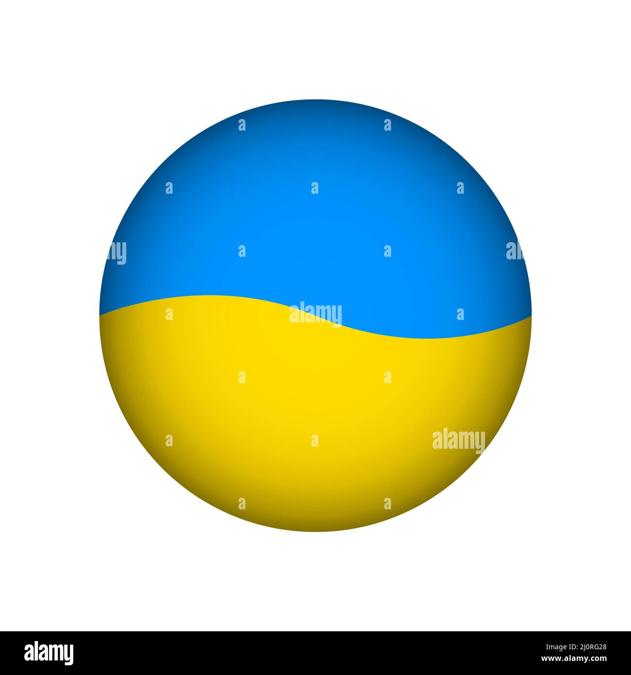 Ukrainian flag. National Ukraine circular flag icon Stock Vector Image ...