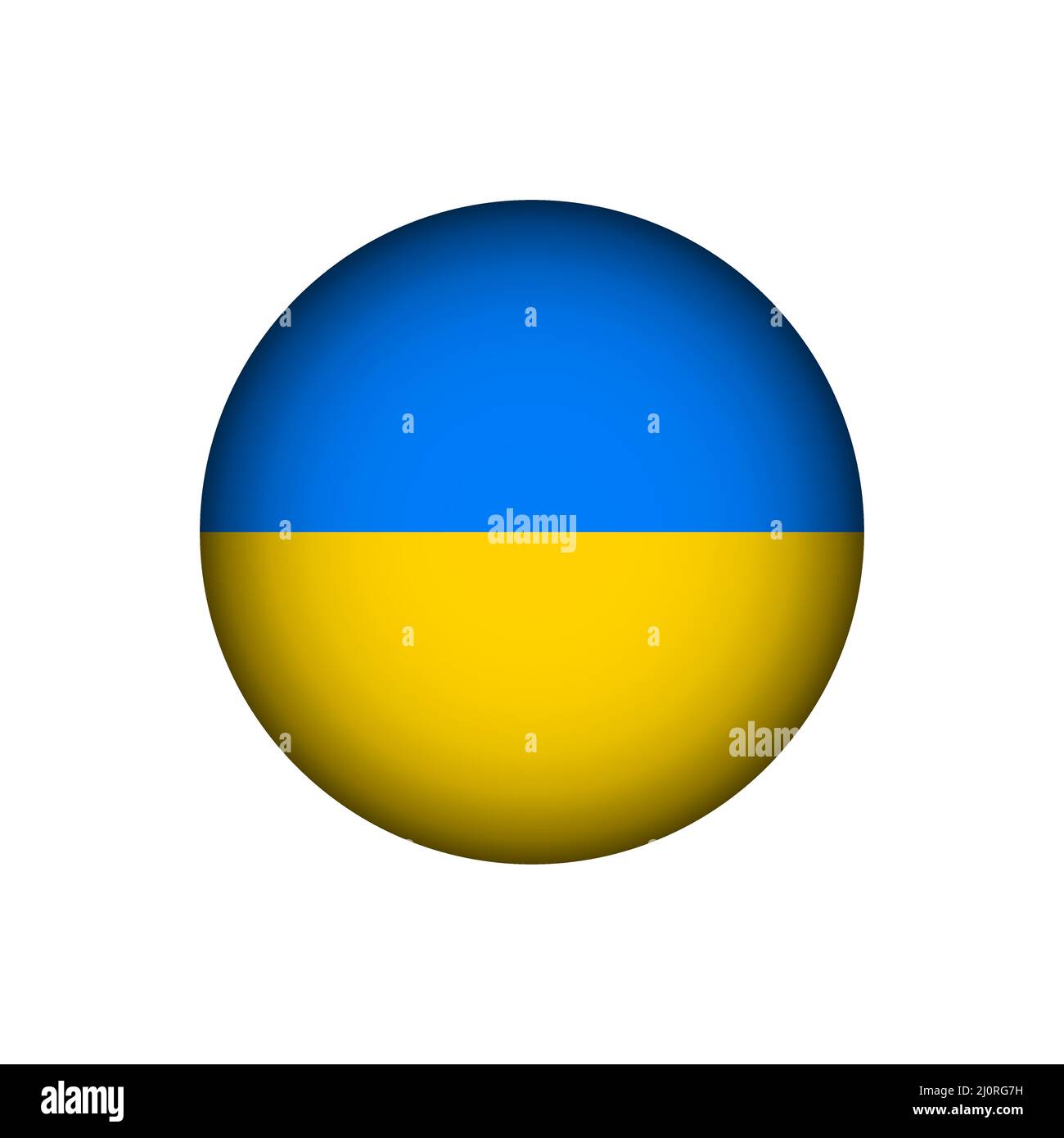 Ukrainian flag. National Ukraine circular flag icon Stock Vector Image ...