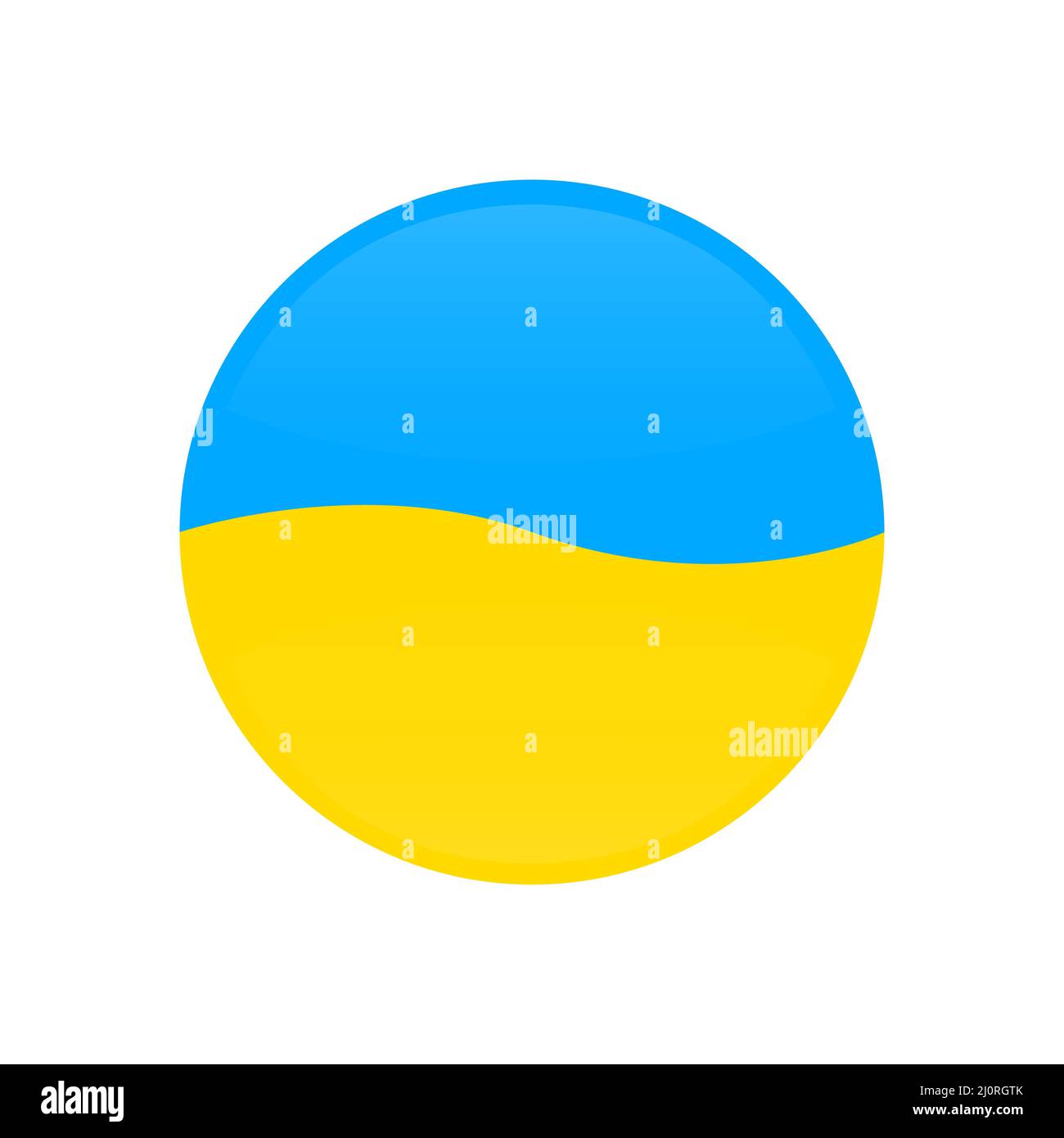 Ukrainian flag. National Ukraine circular flag icon Stock Vector Image ...