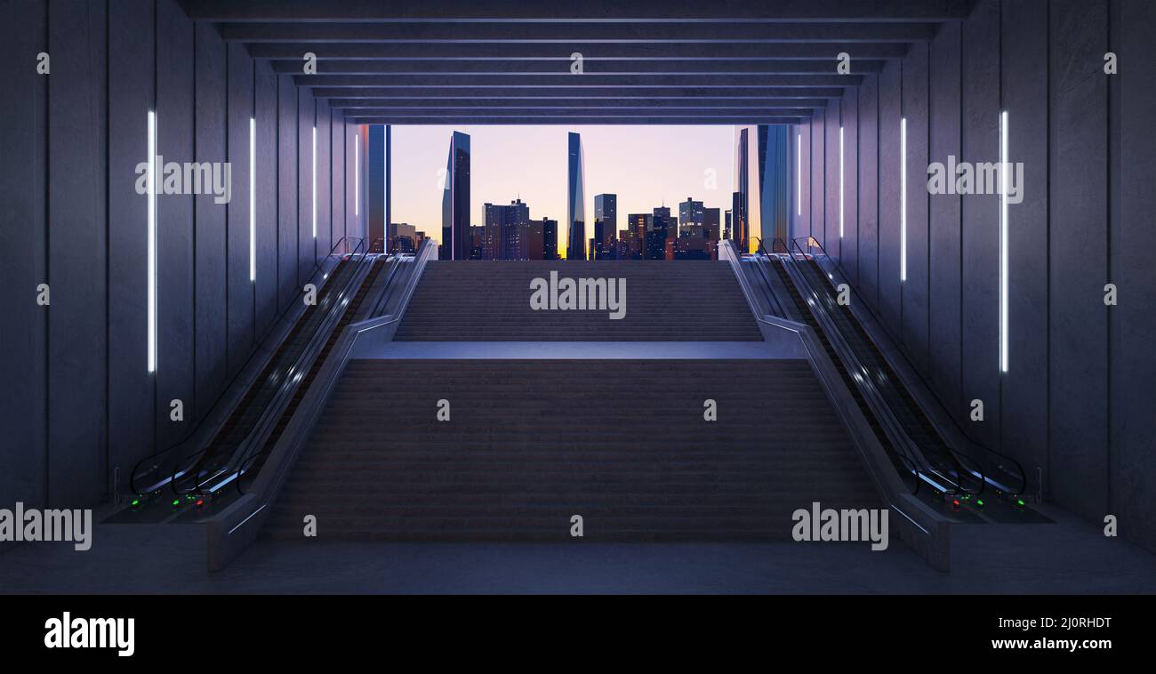 Underground stairs hi-res stock photography and images - Alamy