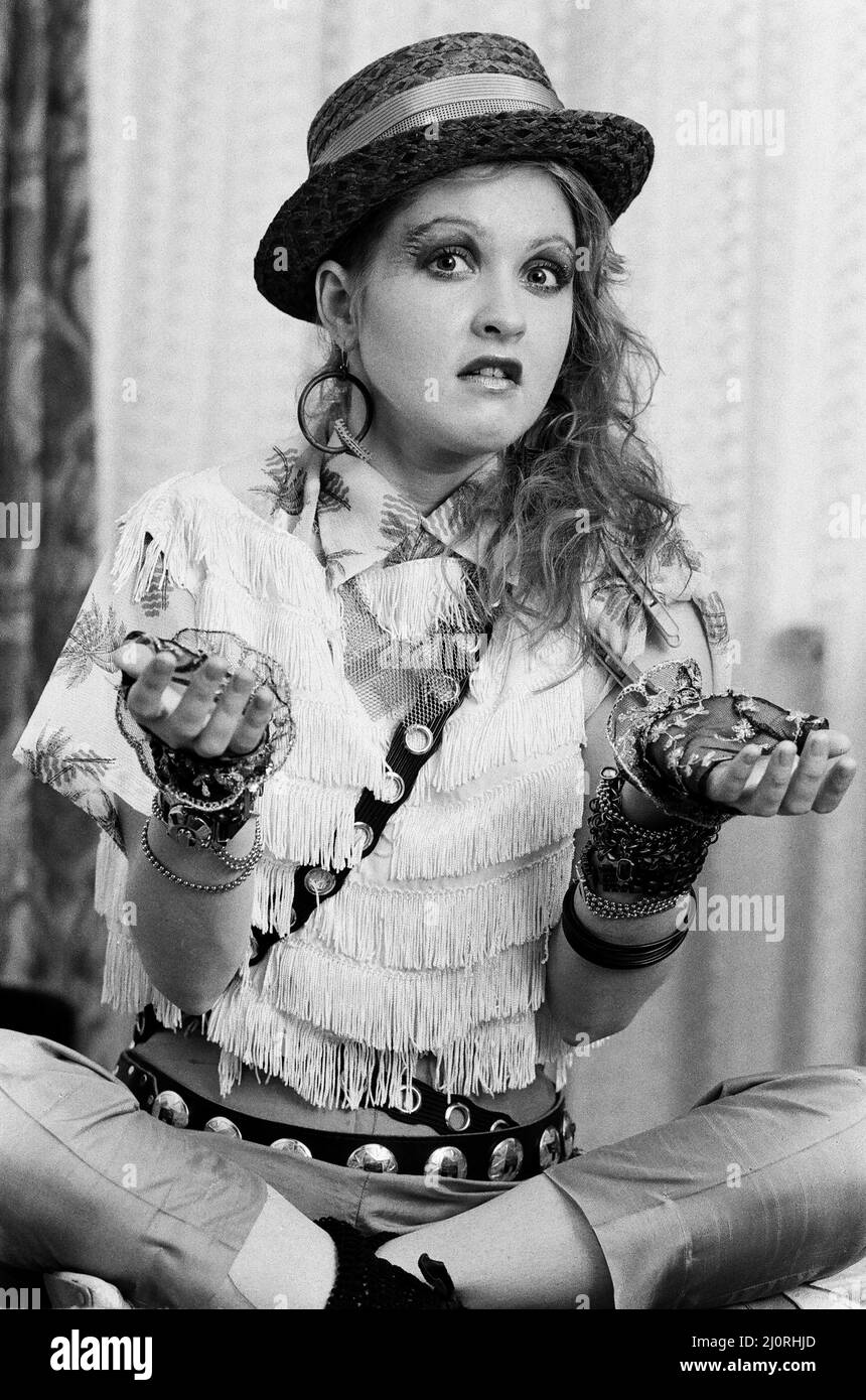 Cyndi Lauper (30) american singer songwriter pictured May 1984 Stock ...