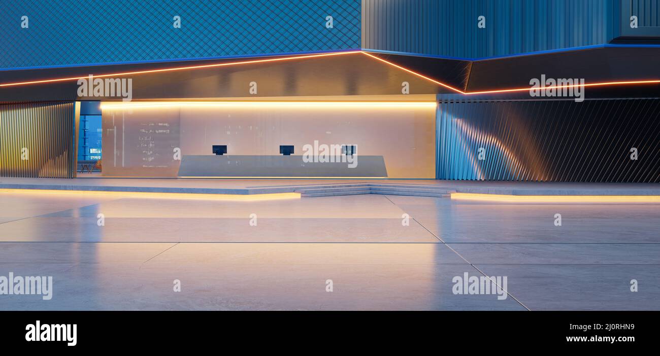 Empty ground in front of modern buildings Stock Photo - Alamy