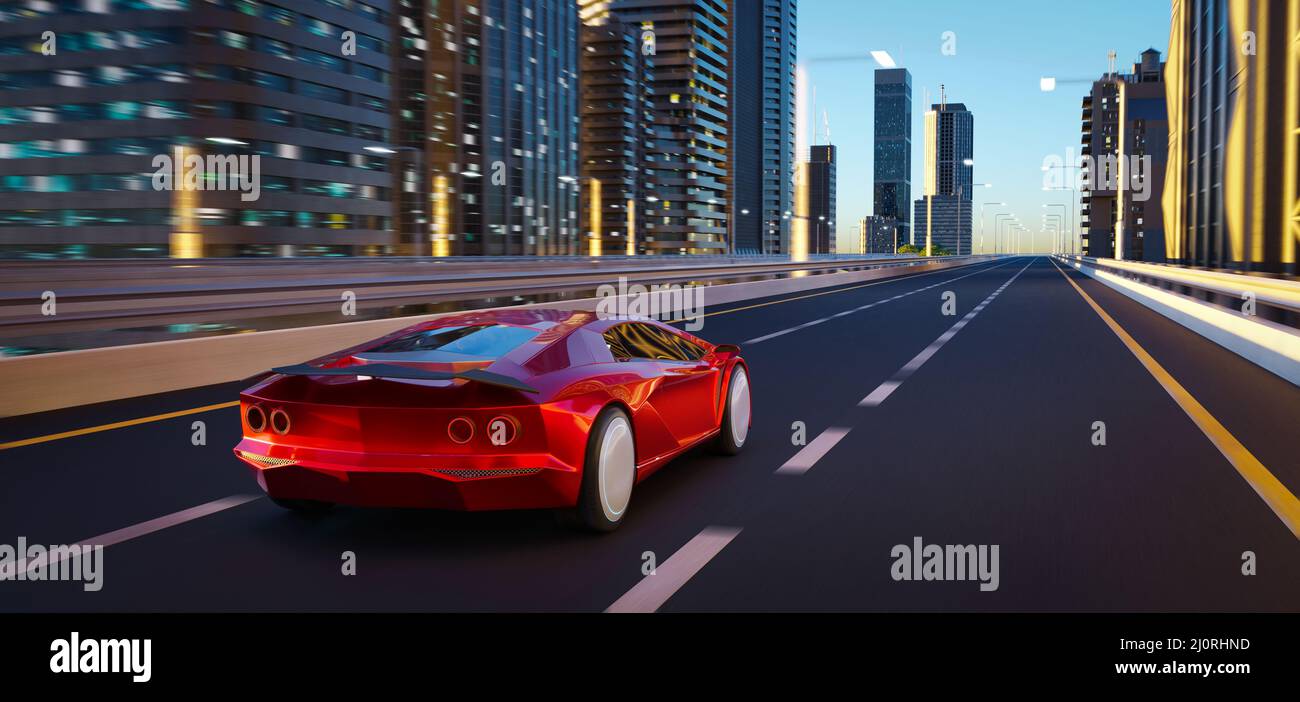 Red fast car hi-res stock photography and images - Alamy