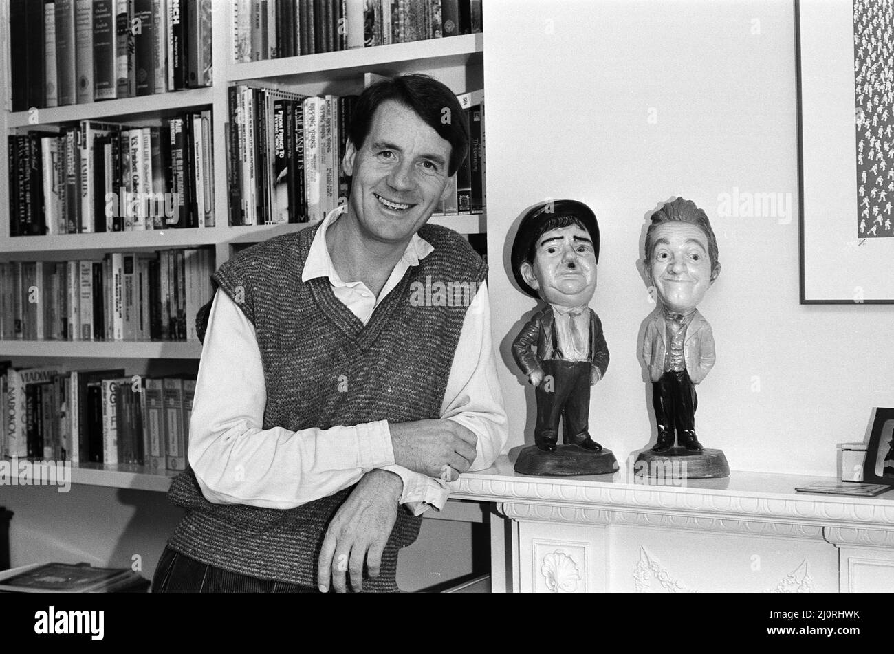 Actor and writer Michael Palin in his study at home. 7th November 1984 ...