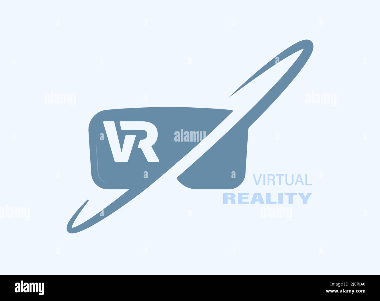 VR. The icon of the virtual reality logo. Vector illustration Stock ...