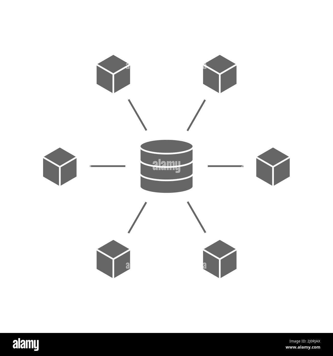 Vector icon of big data. Technology icon for websites and applications ...