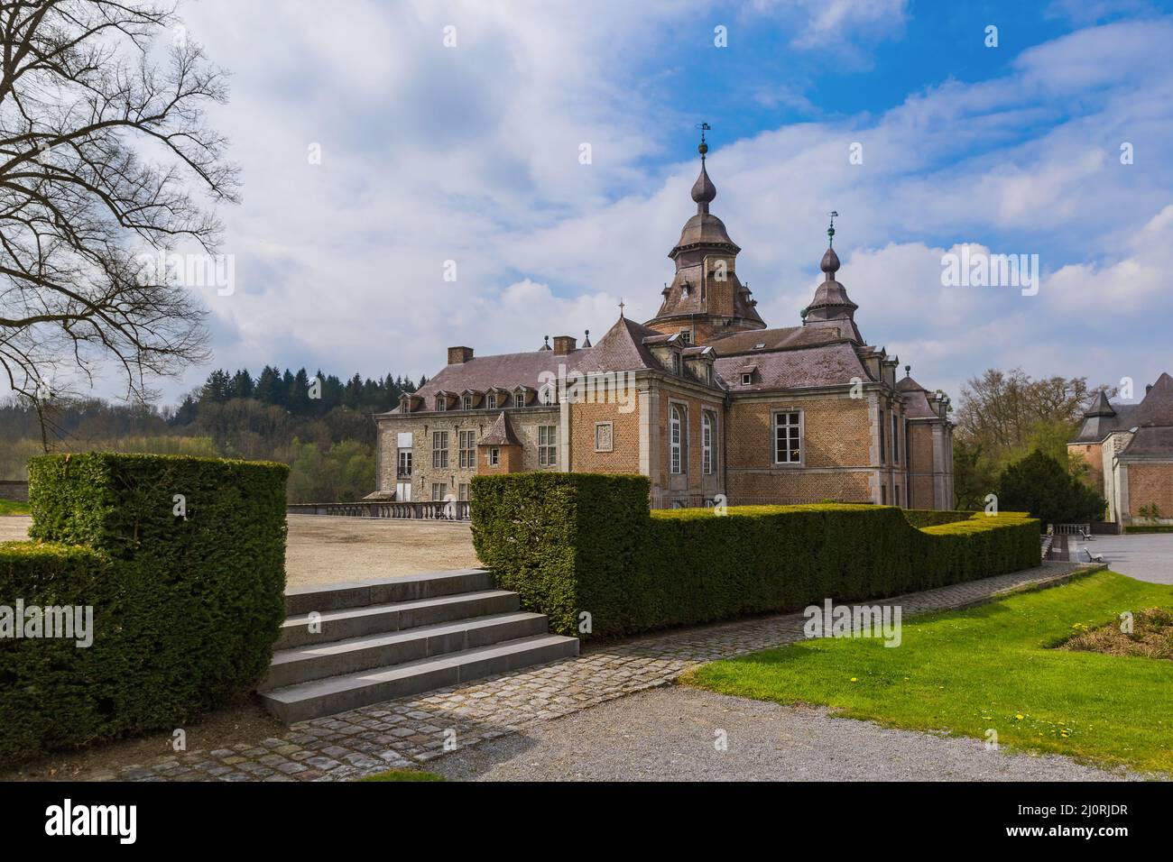 Castle chateau de Modave in Belgium Stock Photo - Alamy