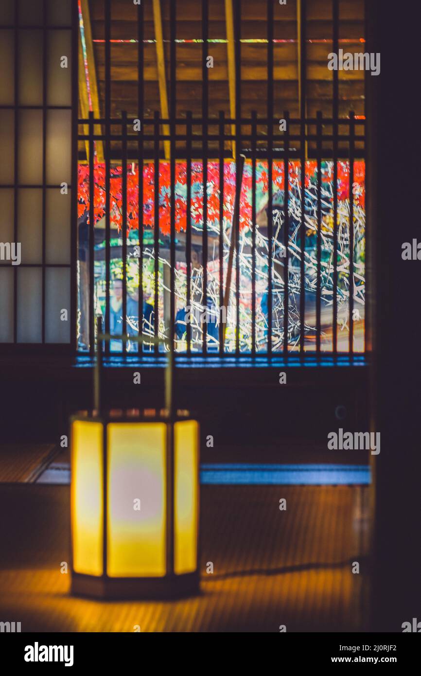 And lighting Japan architecture of the Japanese-style room Stock Photo ...