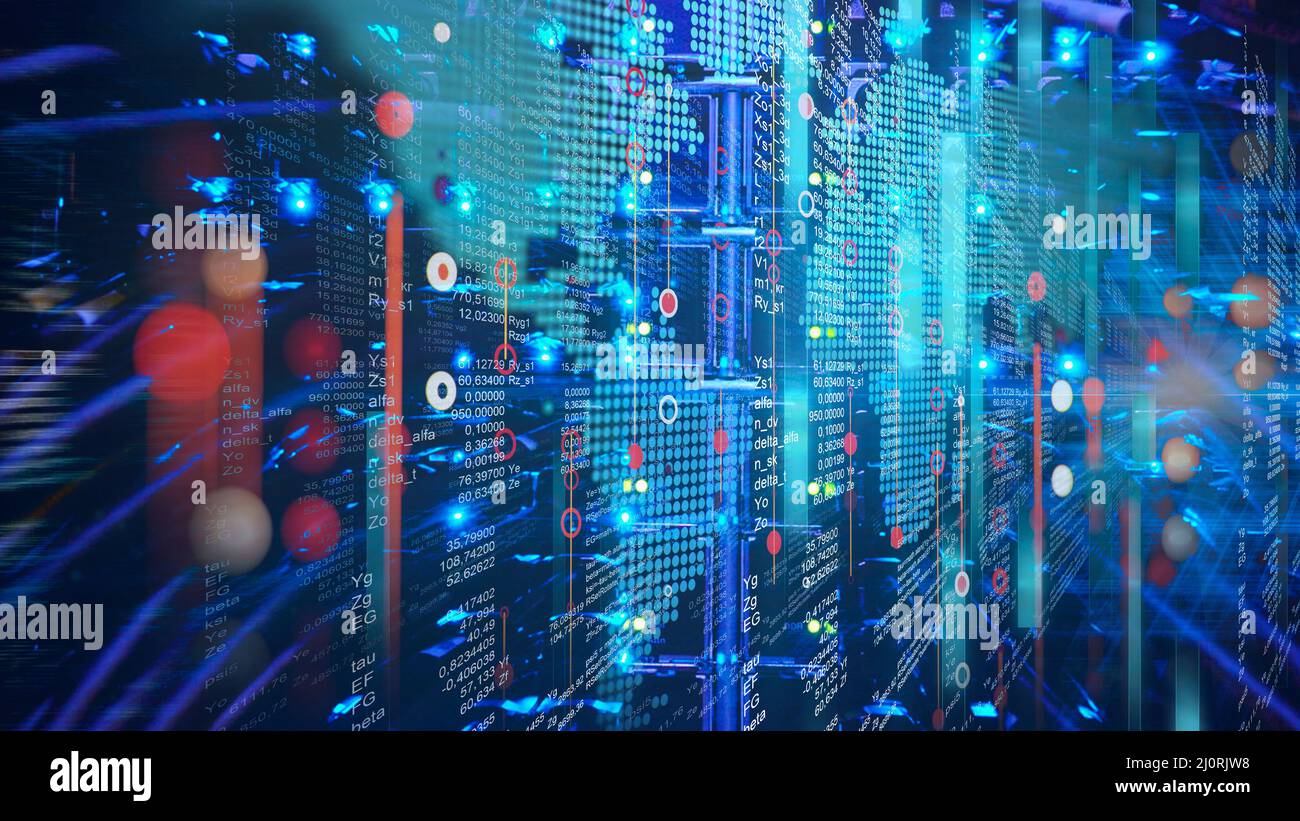Connectivity concept, connect points with analytics through the data ...