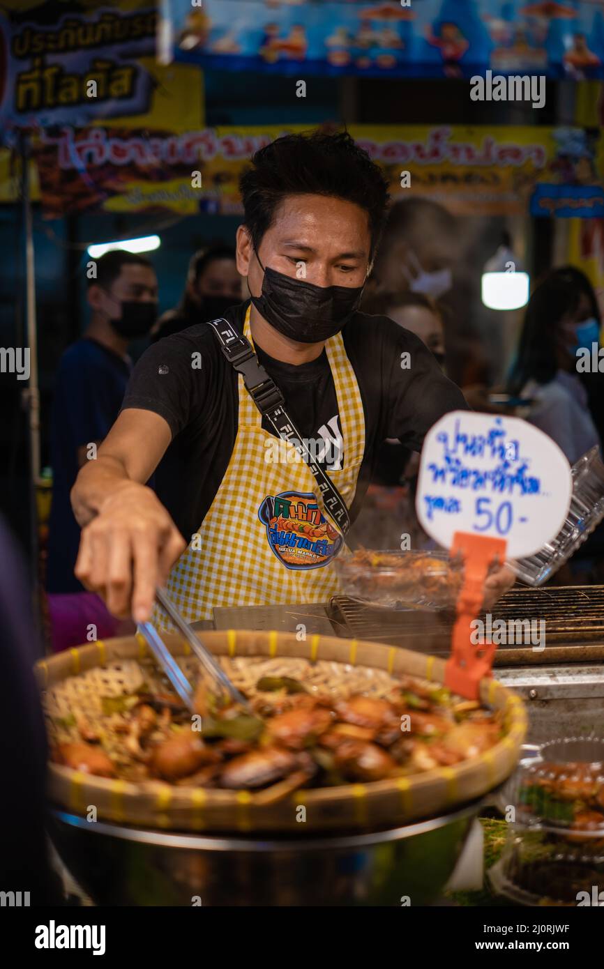 Pattaya Thailand, Naklua night market with lots of street food, local ...
