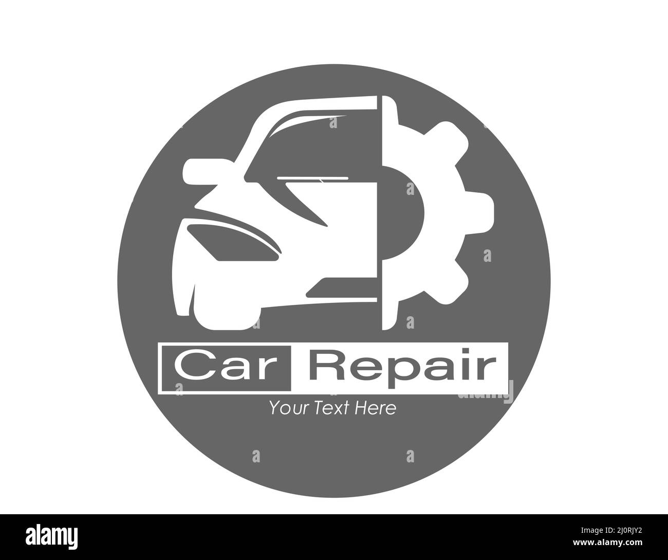 Car and gear. Vector scalable illustration for a logo, logo or brand ...