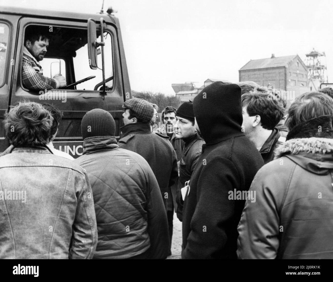 The National Miners Strike 1984 Pickets on the line at Seaham Colliery ...