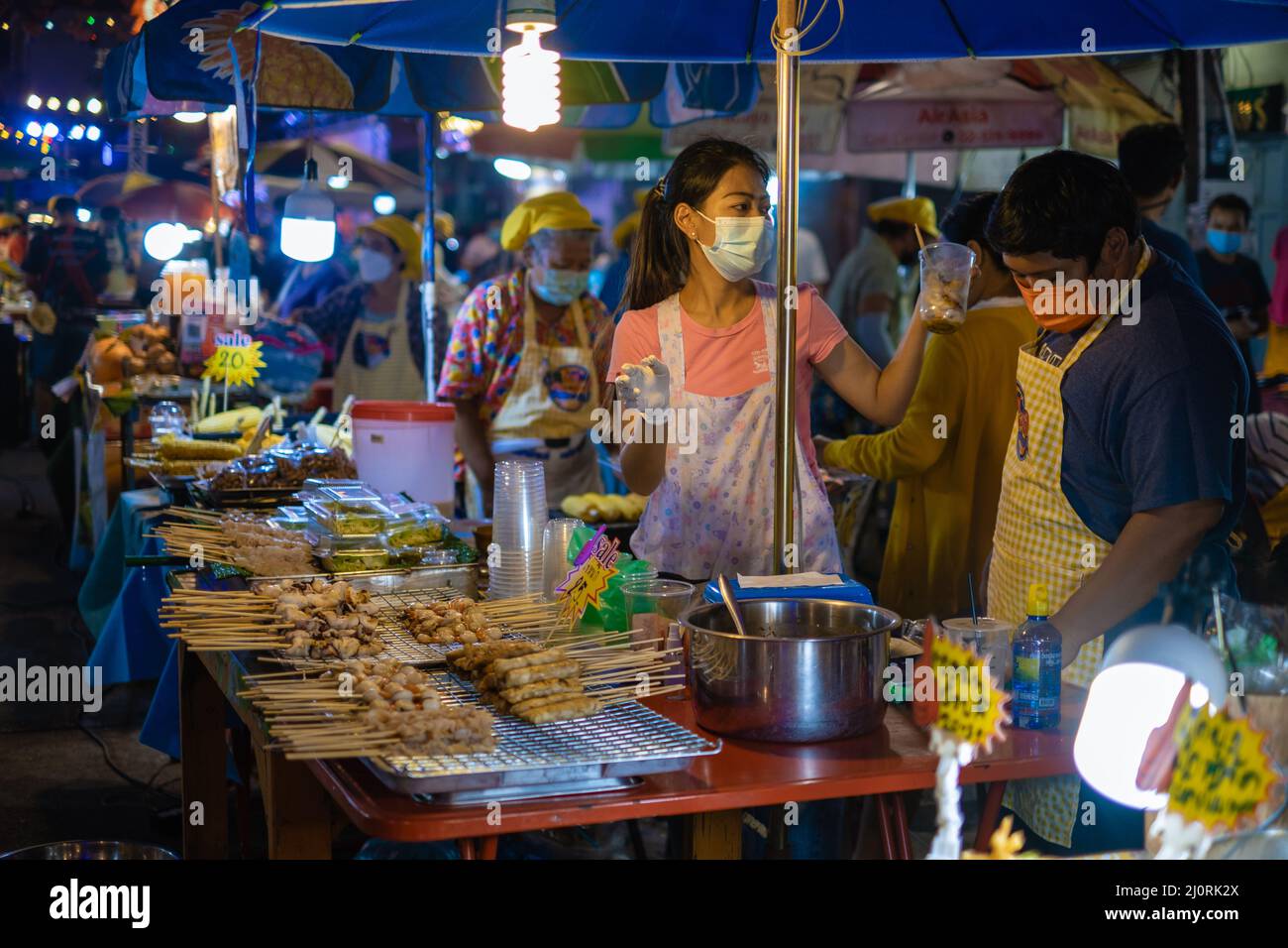 Pattaya Thailand, Naklua night market with lots of street food, local ...