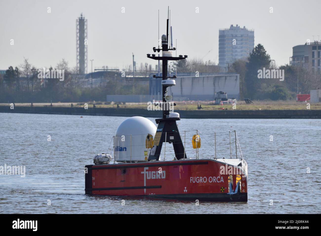 Fugro Orca Uncrewed Surface Vessel (USV) operating in the Royal ...