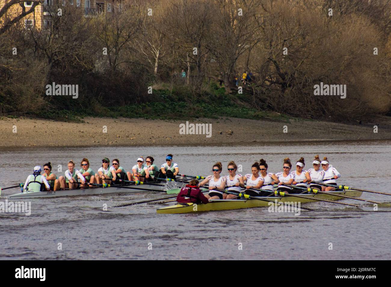 London, UK. 20th Mar, 2022. Cambridge University Boat Club Women V ASR ...