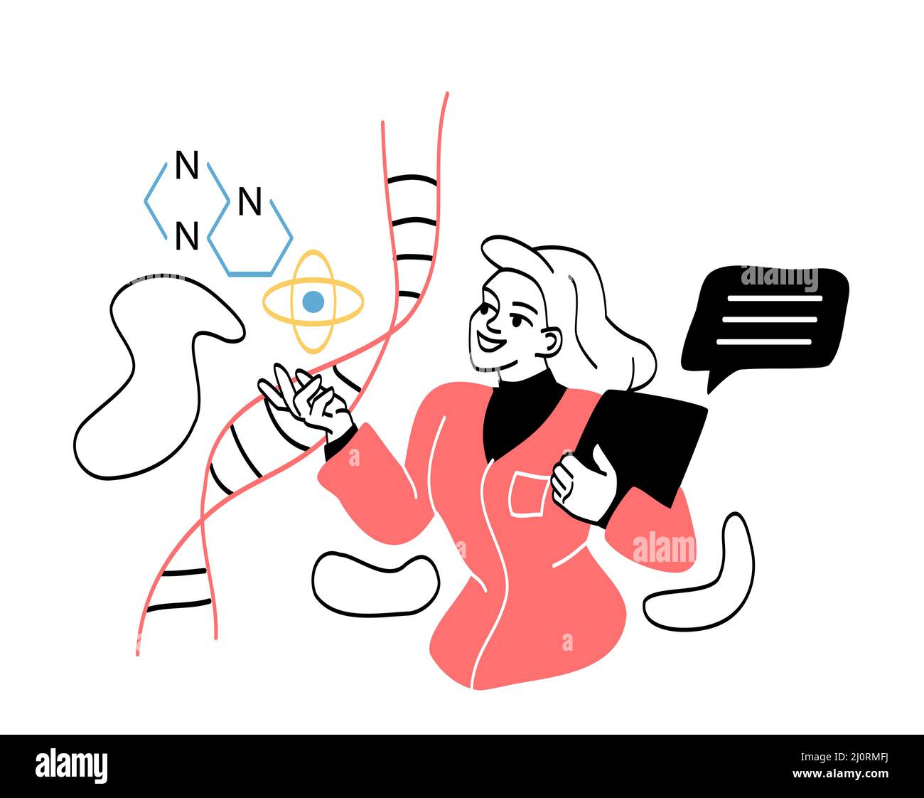 Woman scientist genetics science Cut Out Stock Images & Pictures - Alamy