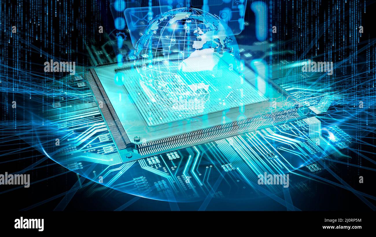 Data processing in processor chipset in the motherboard, technology ...