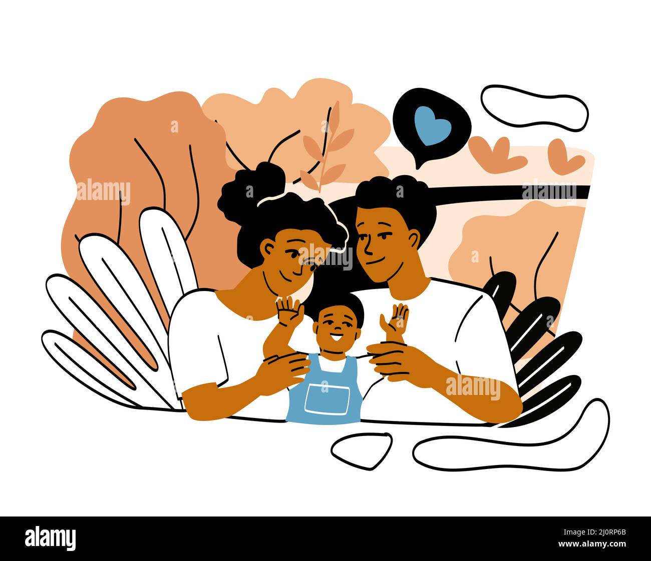 Happy family with child abstract concept Stock Vector Image & Art - Alamy