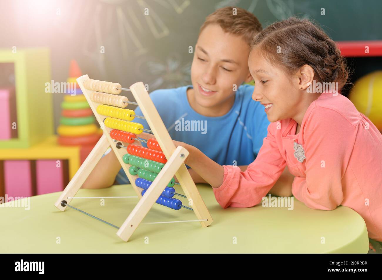 Boy child counting hi-res stock photography and images - Alamy