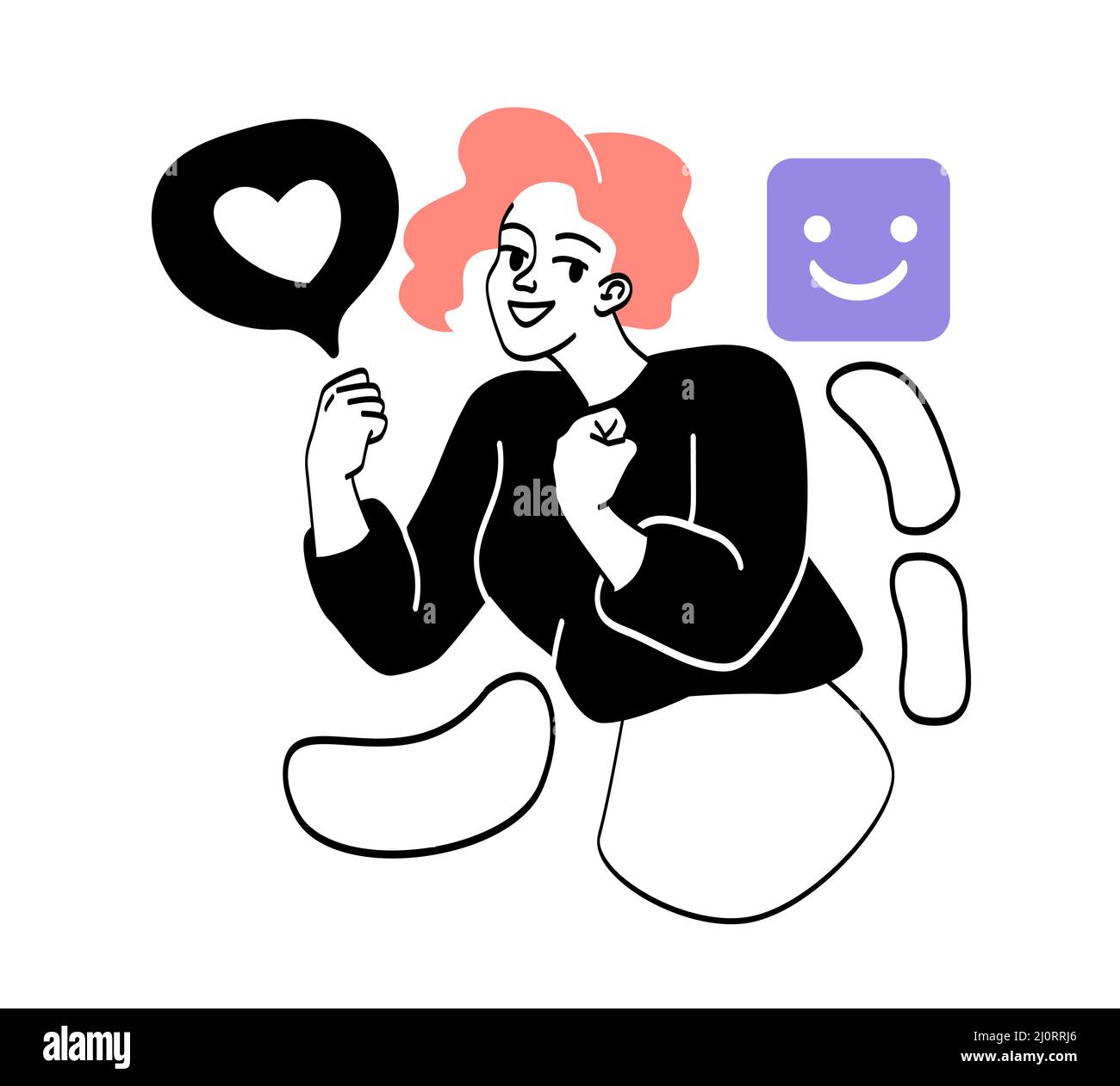 Positive female body language Stock Vector Images - Alamy