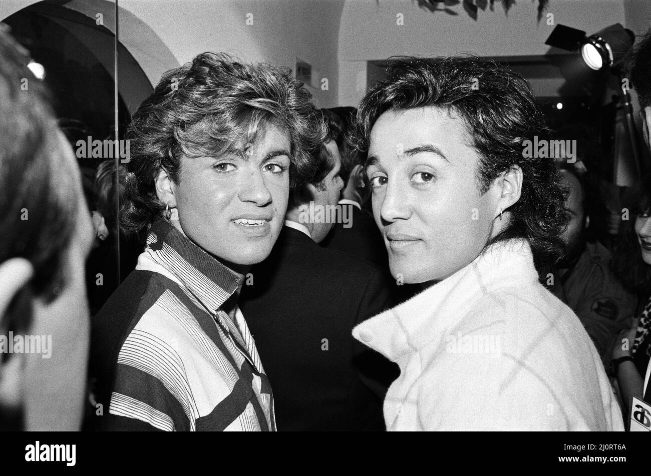 George Michael and Andrew Ridgeley of the pop group Wham! 2nd November ...