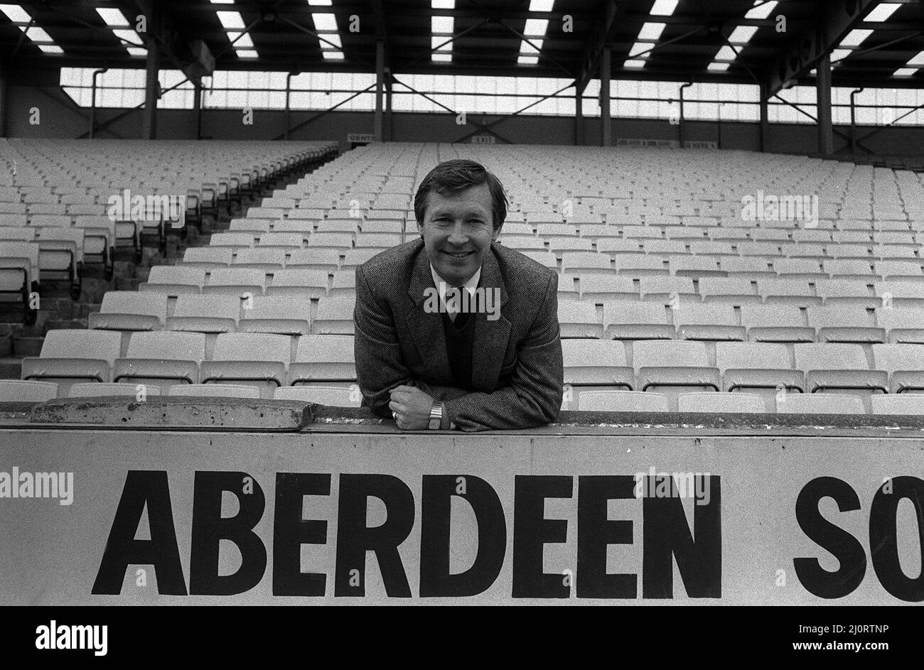 Alex Ferguson manager of Aberdeen FC. 5th May 1983 Stock Photo - Alamy