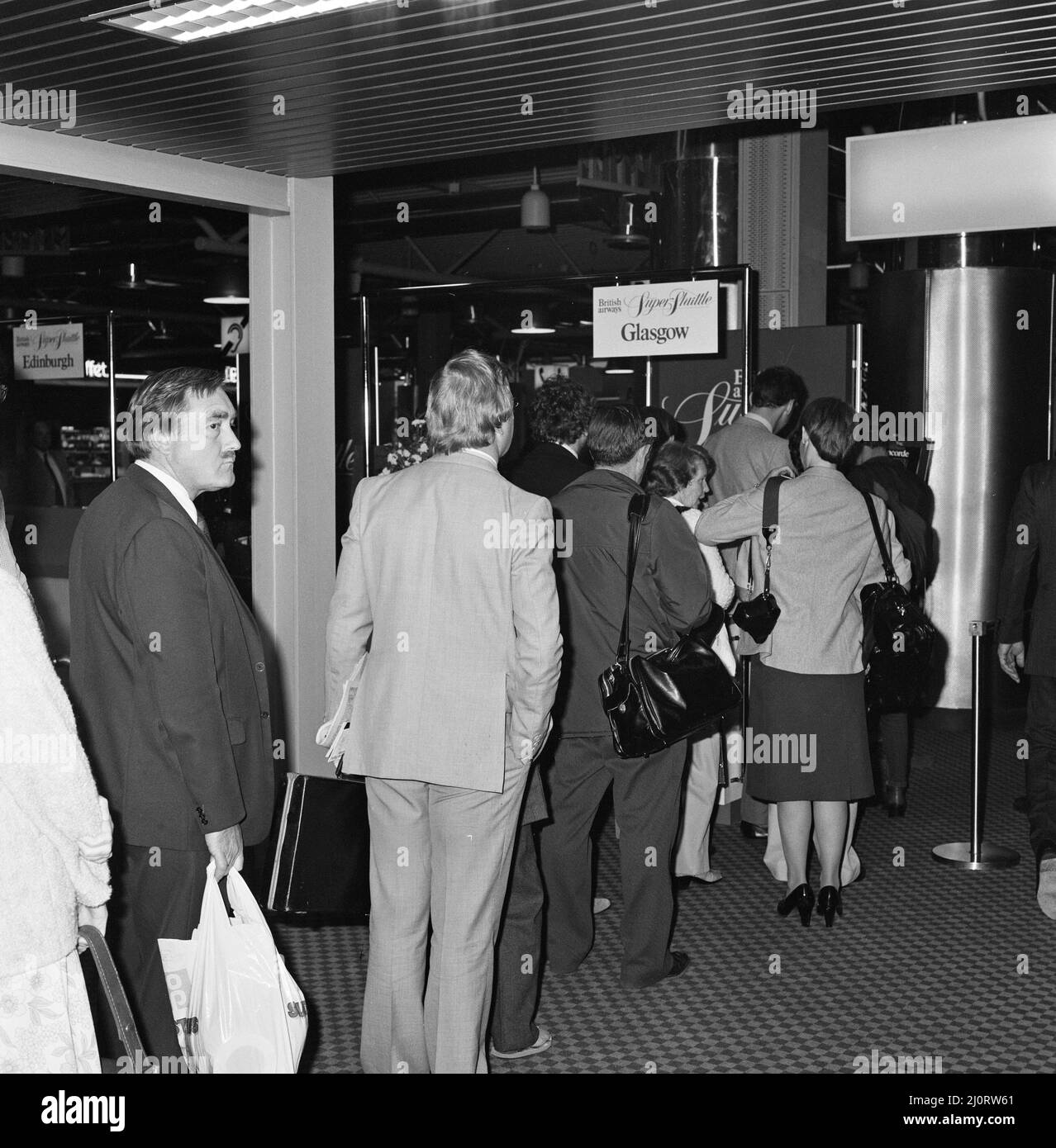 British Airways launches its Super Shuttle Service. Passengers are ...