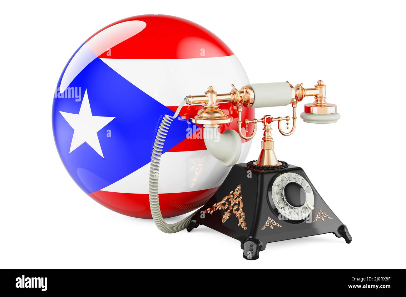 Phone with Puerto Rican flag. Communication services in Puerto Rico ...