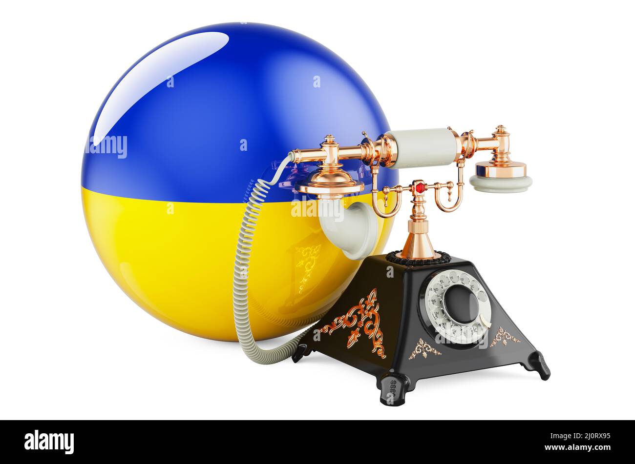 Phone with Ukrainian flag. Communication services in Ukraine, concept ...