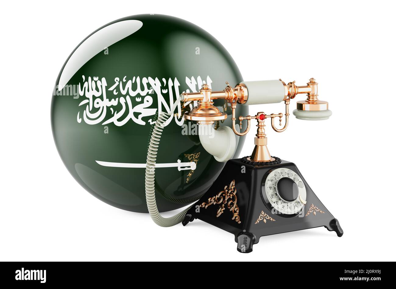 Phone with Saudi Arabian flag. Communication services in Saudi Arabia ...