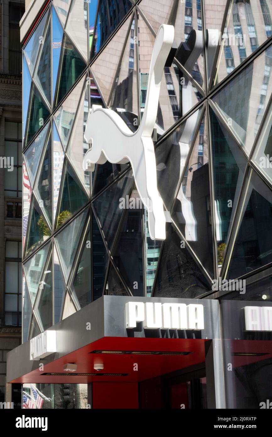 Puma Flagship Store on Fifth Avenue, New York City, USA Stock Photo - Alamy