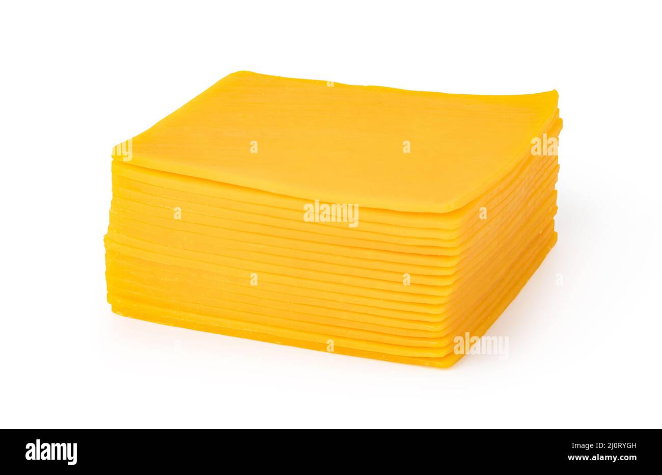 Cheese slice on a white background Stock Photo - Alamy