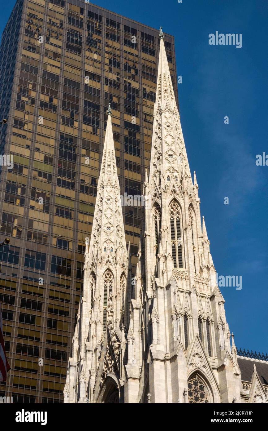 St. Patrick's Cathedral is an historic landmark on Fifth Avenue in New ...
