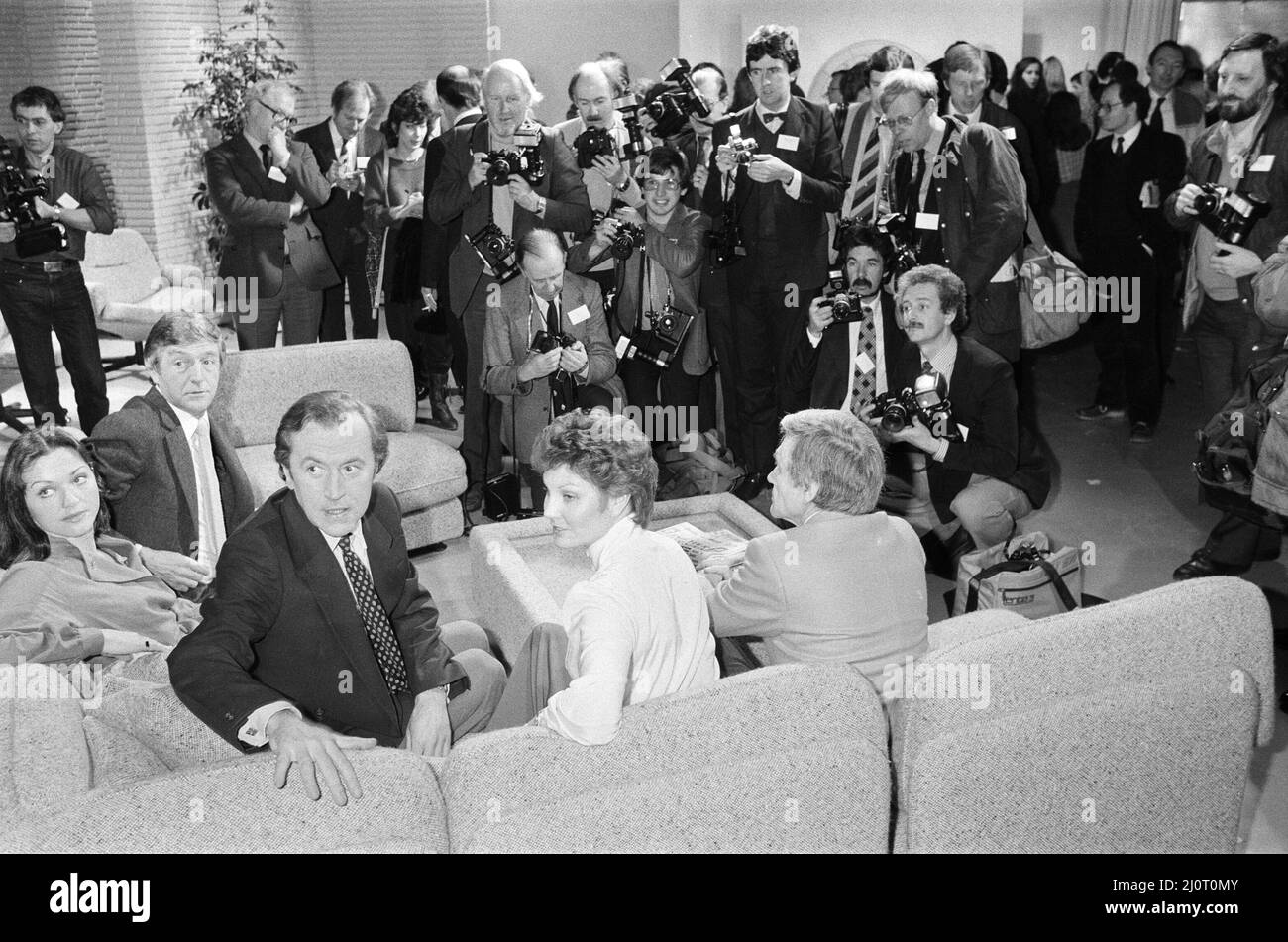 Michael Parkinson, Anna Ford, David Frost, Angela Rippon and Robert Kee ...