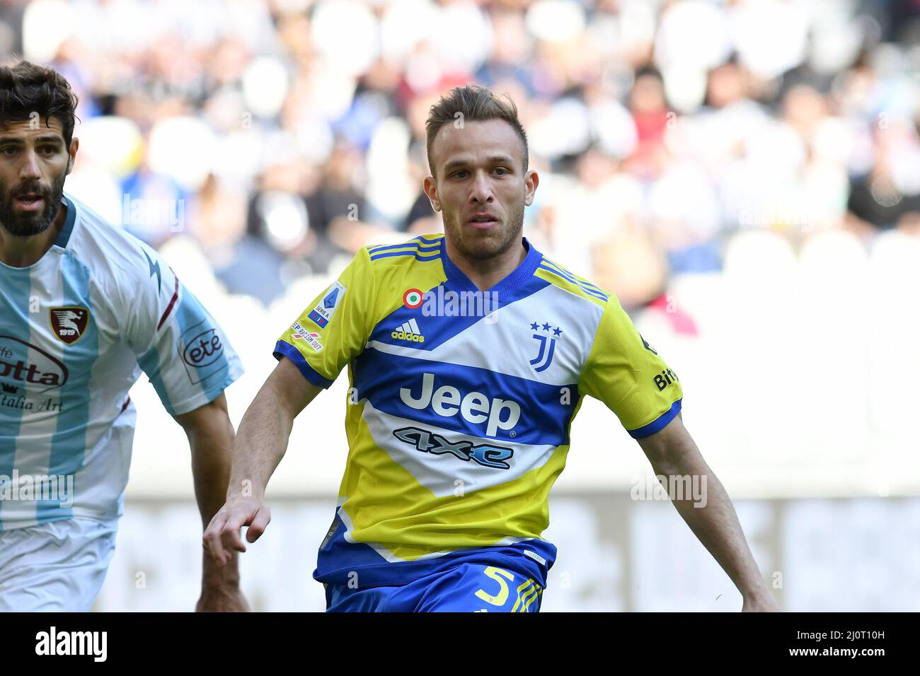 Arthur of Juventus FC in action during the Serie A 2021/22 match ...