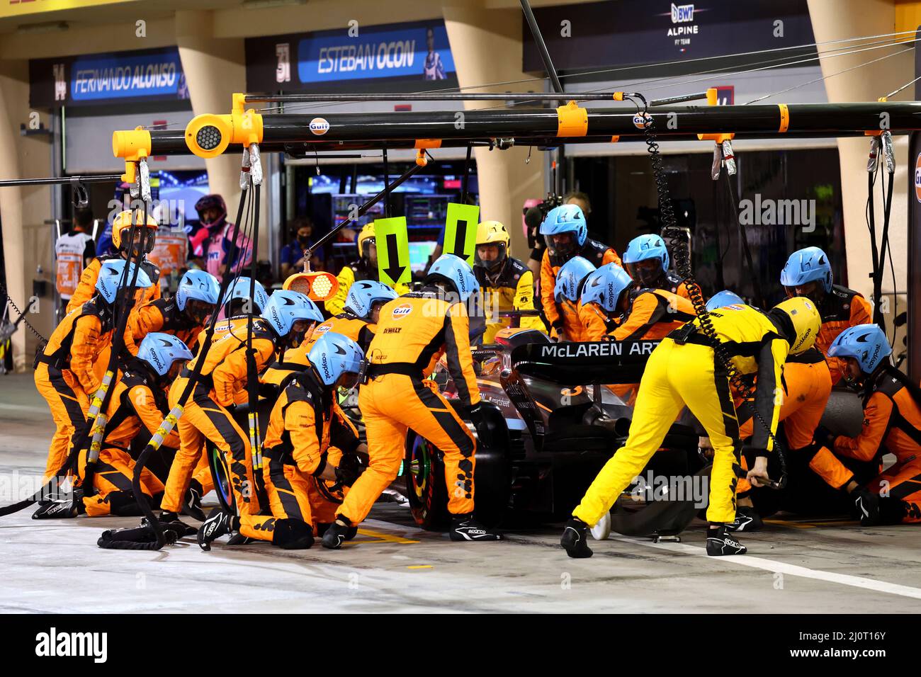 Sakhir, Bahrain. 20th Mar, 2022. Daniel Ricciardo (AUS) McLaren MCL36 ...