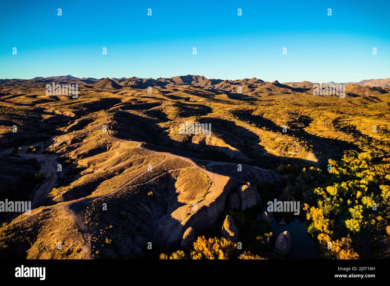 Clear blue sky over Tonto National Forest, Arizona in summer Stock ...