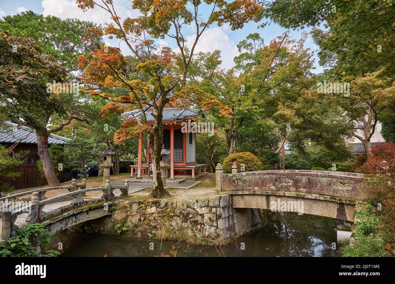 The stone bridges to the small shrine. Kiyomizu-dera Temple. Kyoto ...