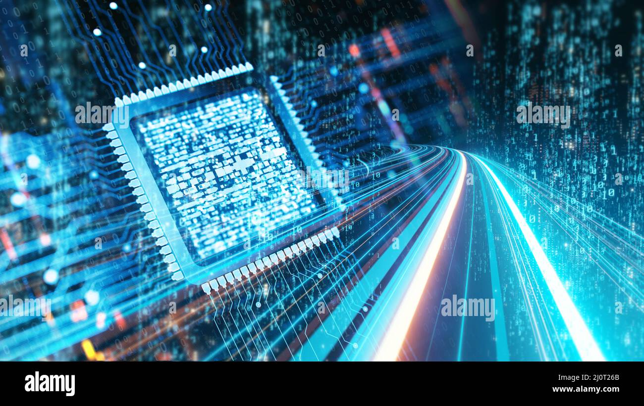 Server Chipset parses data to cyberspace, communication, connectivity, data transformation ...