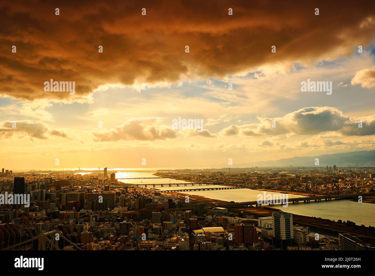 Japan osaka birds eye view hi-res stock photography and images - Alamy