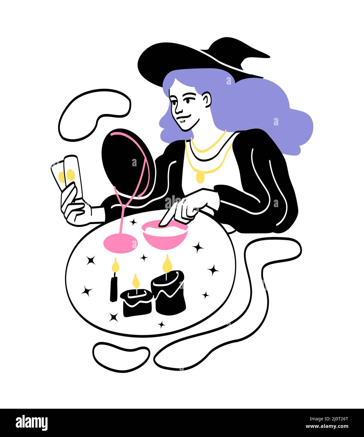 Female fortune teller reading Cut Out Stock Images & Pictures - Alamy