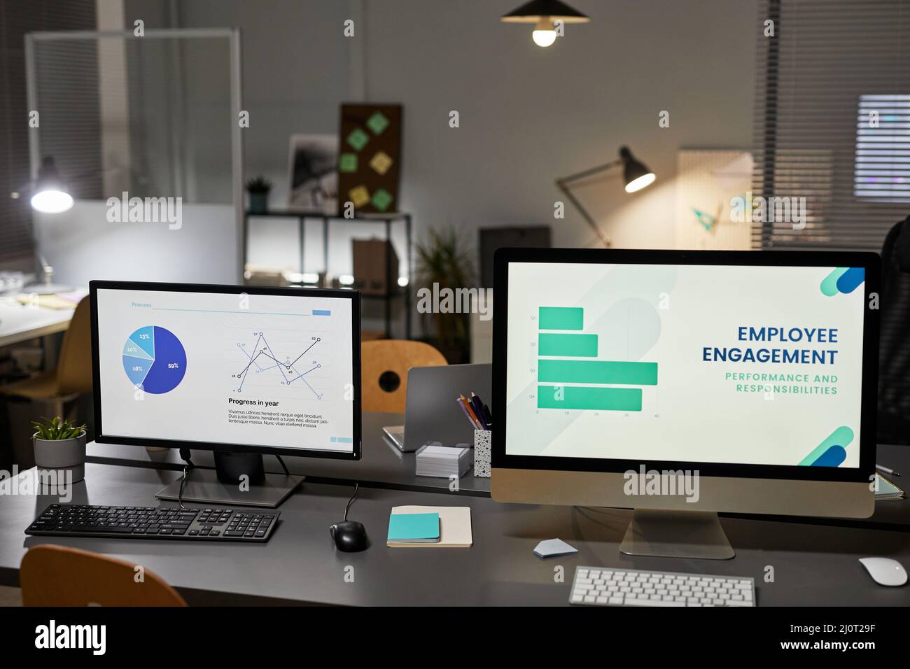 Two computer monitors hi-res stock photography and images - Alamy