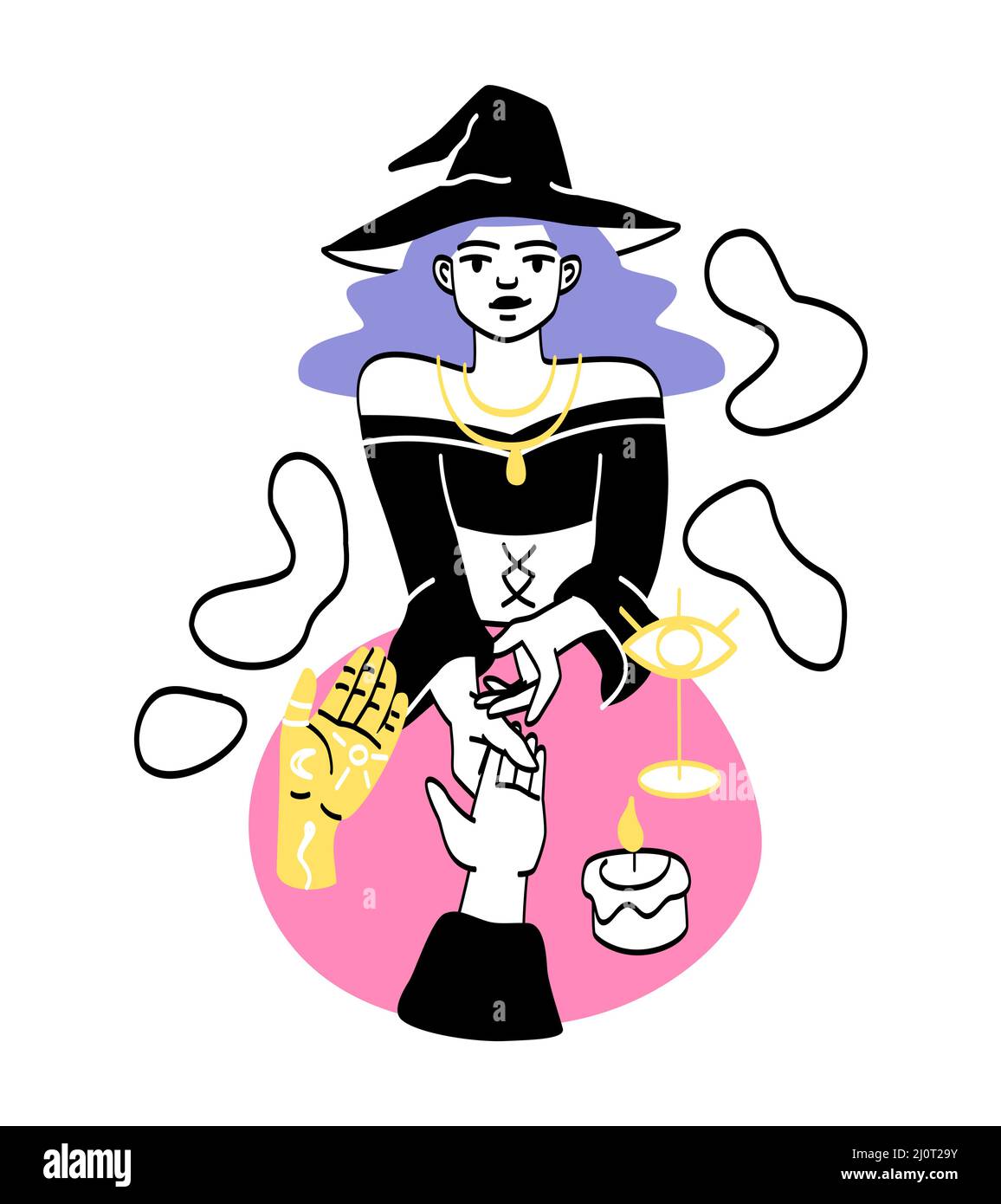 Female fortune teller reading Cut Out Stock Images & Pictures - Alamy